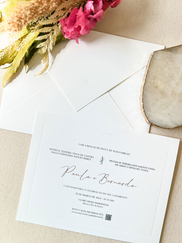 Convite de casamento chique: a primeira impressão perfeita